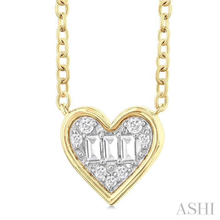 Heart Shape Bezel Set Petite Fusion Diamond Fashion Pendant – Park ...