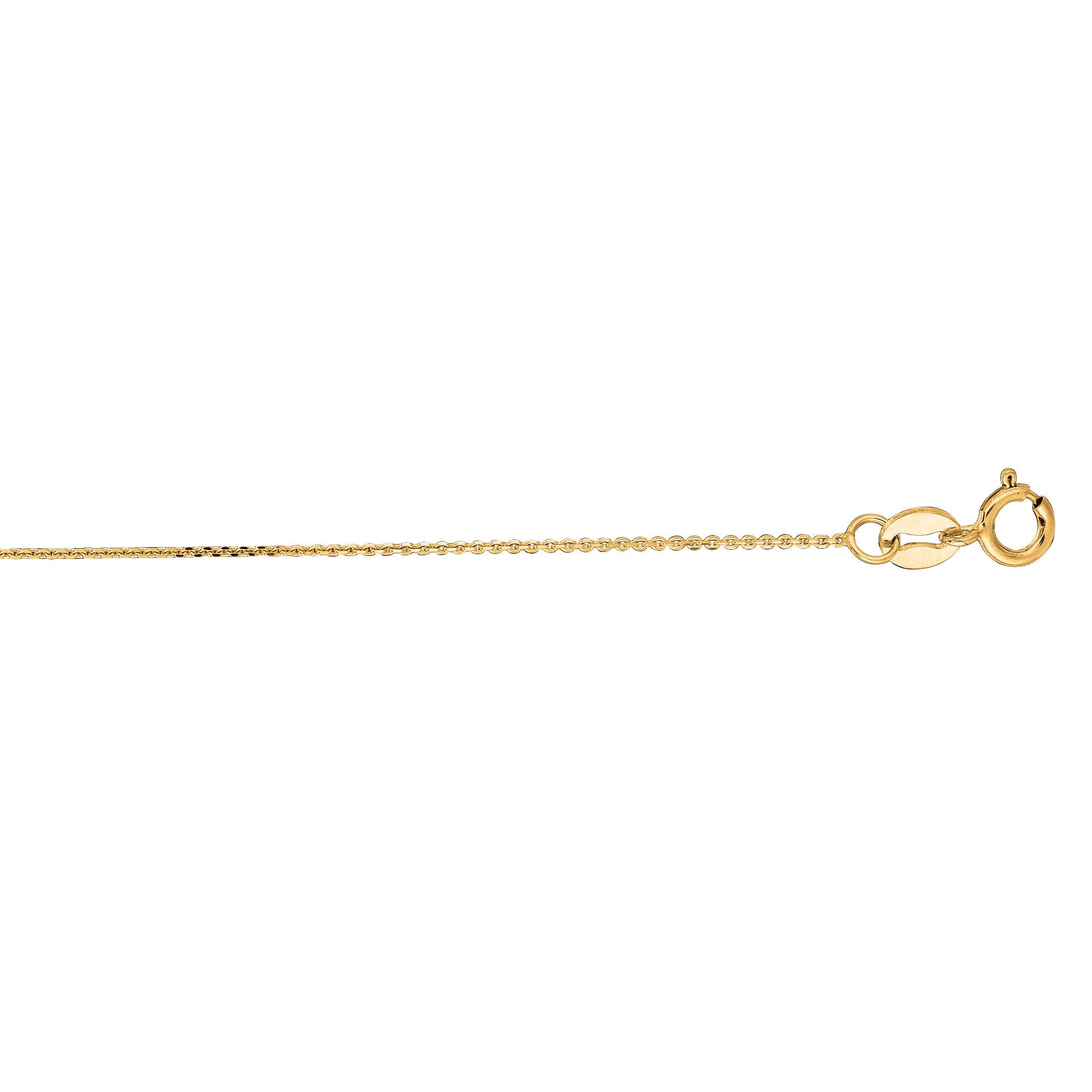 Royal Chain 14K Gold .5mm Diamond Cut Flat Cable Chain FCAB20 – Park ...